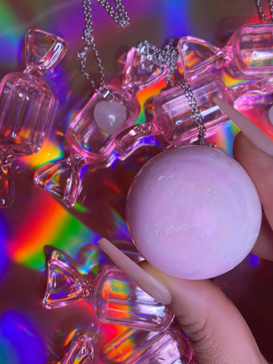 Pink Aragonite Spheres – Nectar Nine